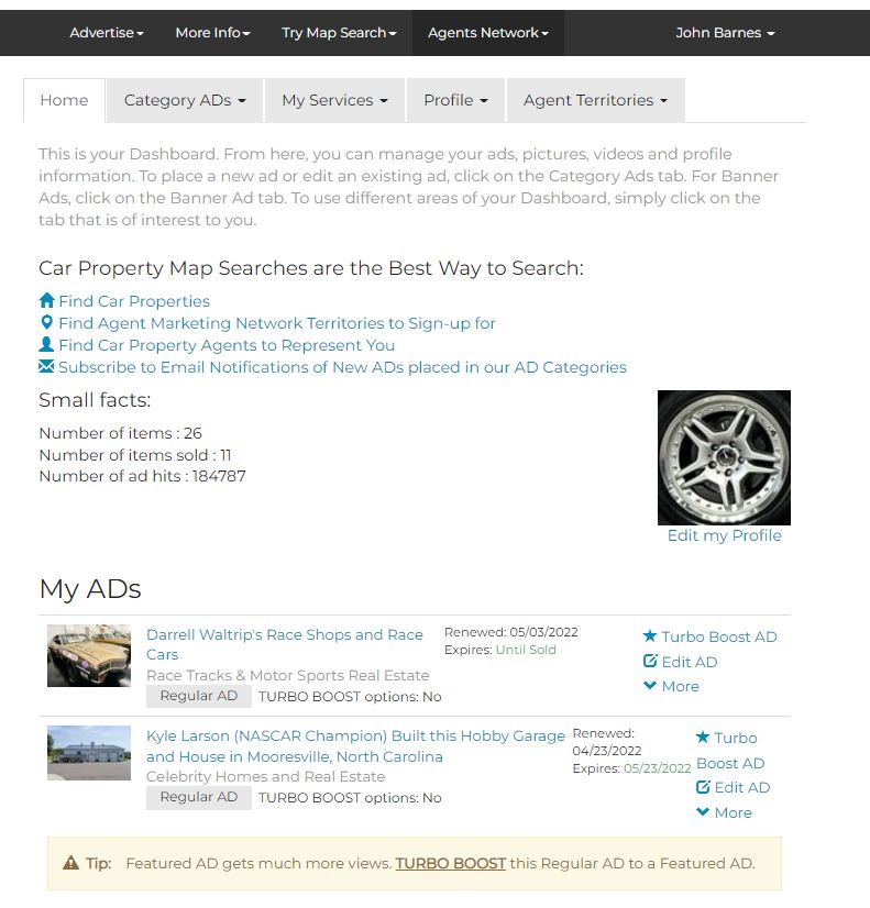 CarProperty.com / Turbo Boost on CarProperty.com